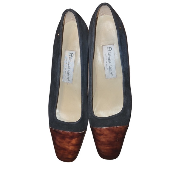 Etienne Aigner | Shoes | Vintage Etienne Aigner Black Suede And ...